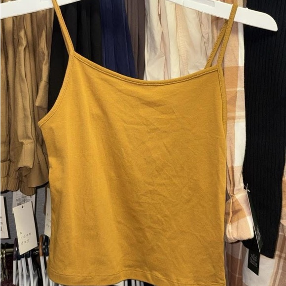 Tops | 51 Mustard Yellow Spaghetti Strap Top | Poshmark